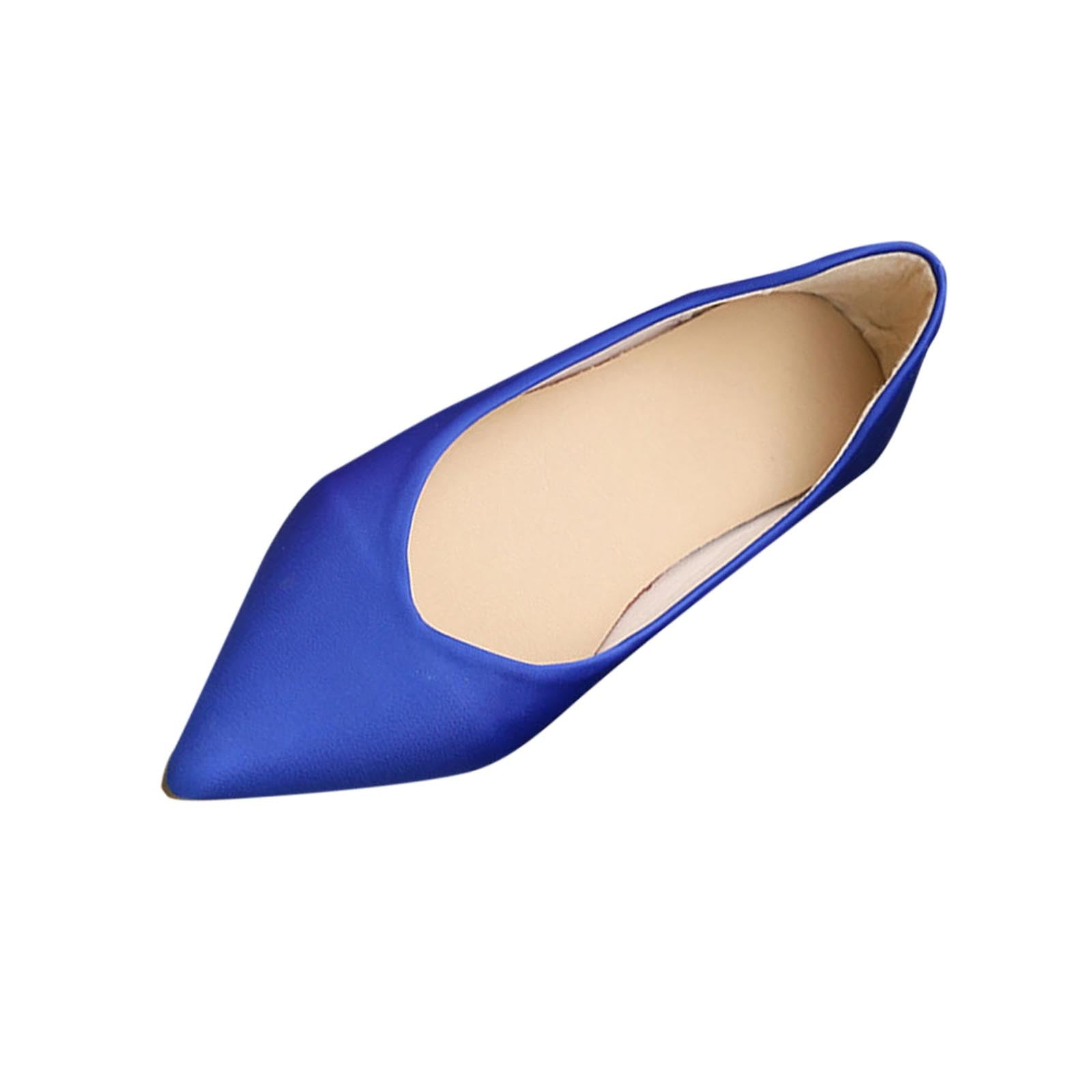 Blue Women'S All-Match Casual Sandals Pointed Toe Low Heel Spring ...