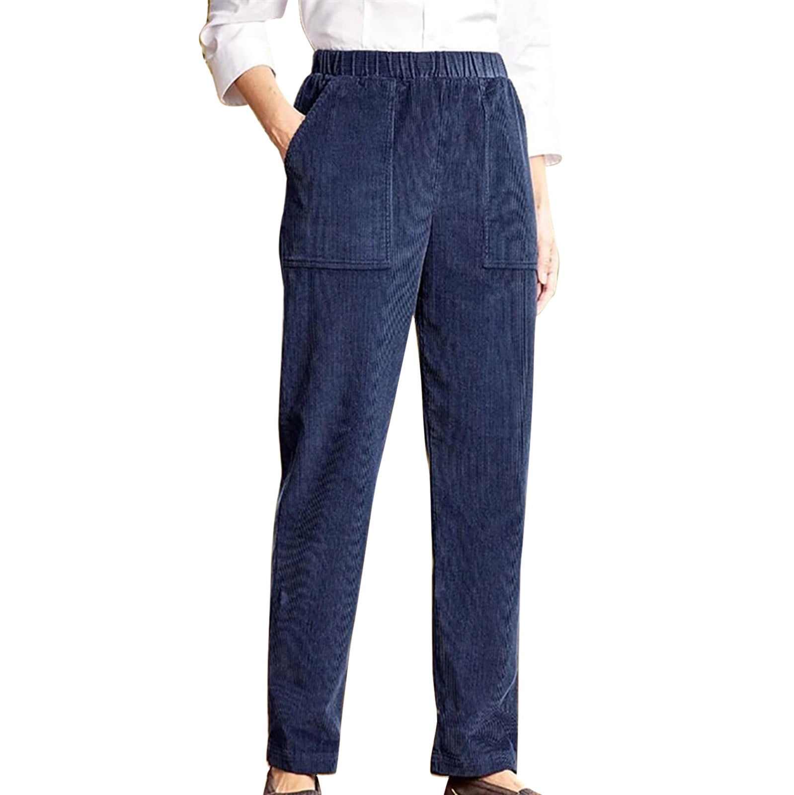 Blue Women's Casual Pants, Women'S Fashion Temperament Personality ...