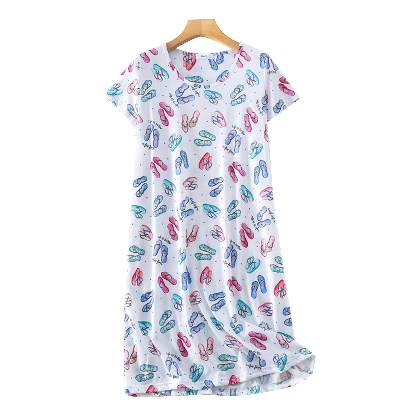 Blue Women's Sleepwear, Women'S Nightgown Women'S Plus Size Cute ...