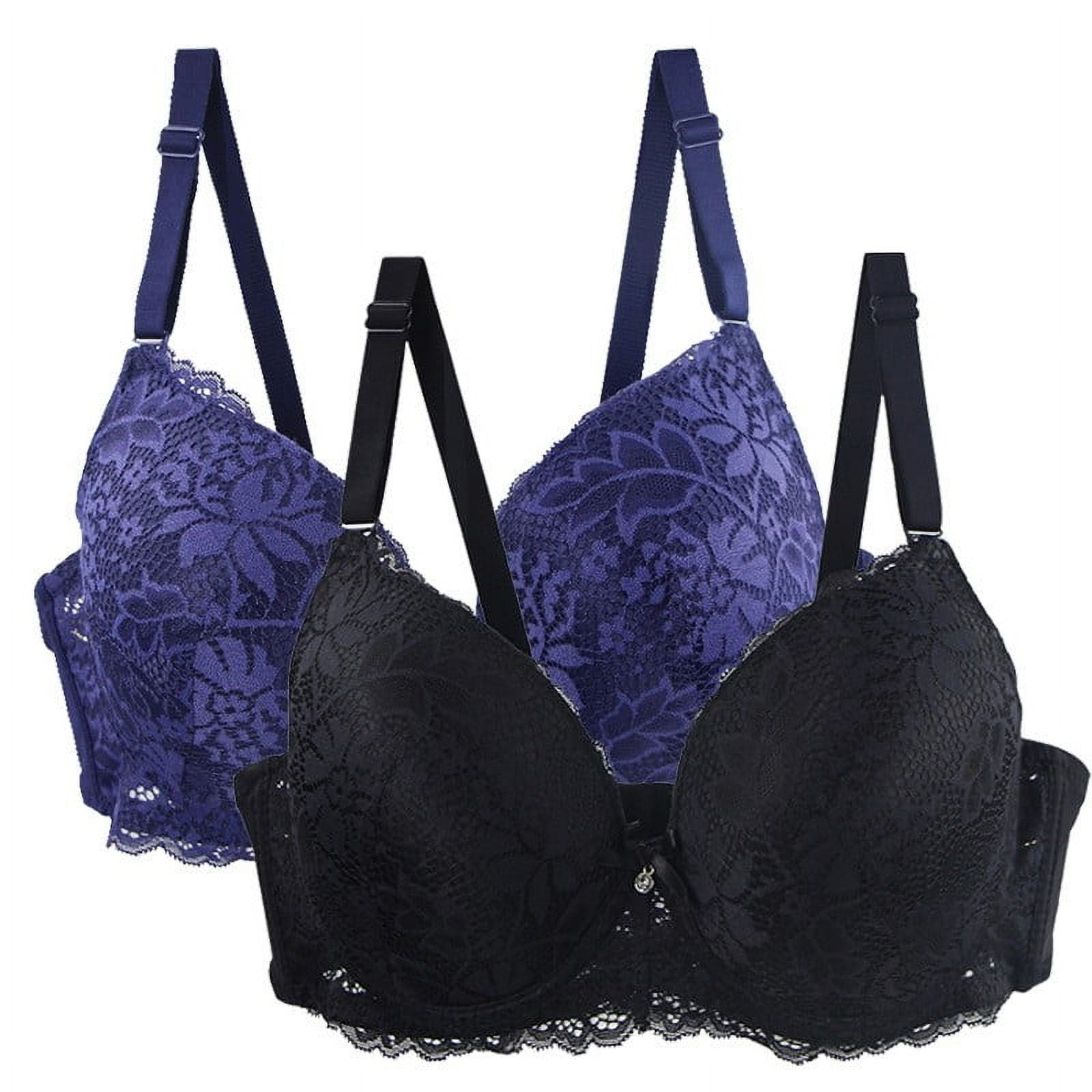 Blue Womens Bras Pack Of 2 Women's Bra Set Lace Up Bra Set Comfortable ...
