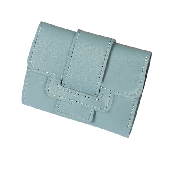 Blue Womens Handheld Wallet With Zipper Closure And Multiple Interior ...