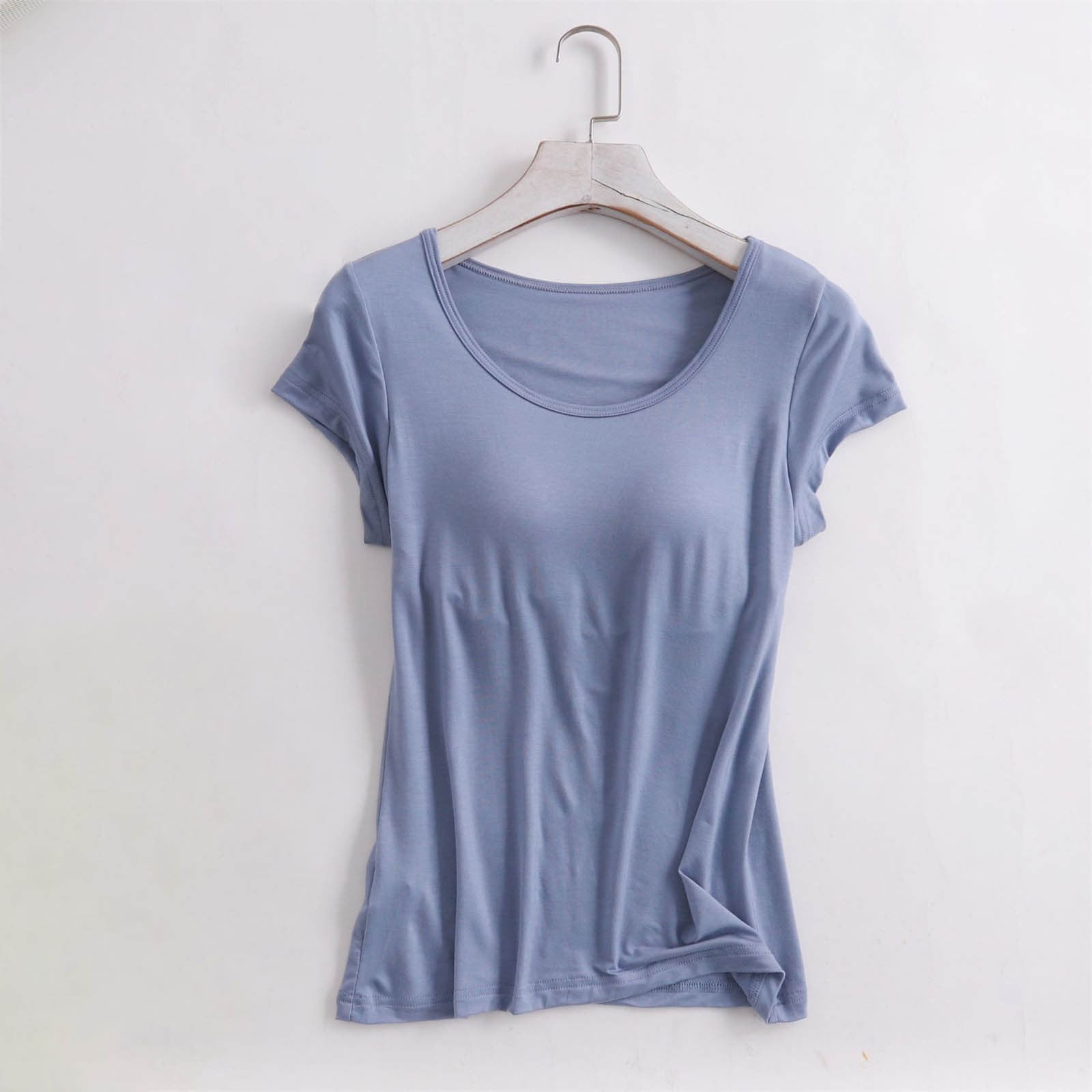 Blue Womens Tops Yoga Gym Tops Workout Tank Tops Strap Padded ...