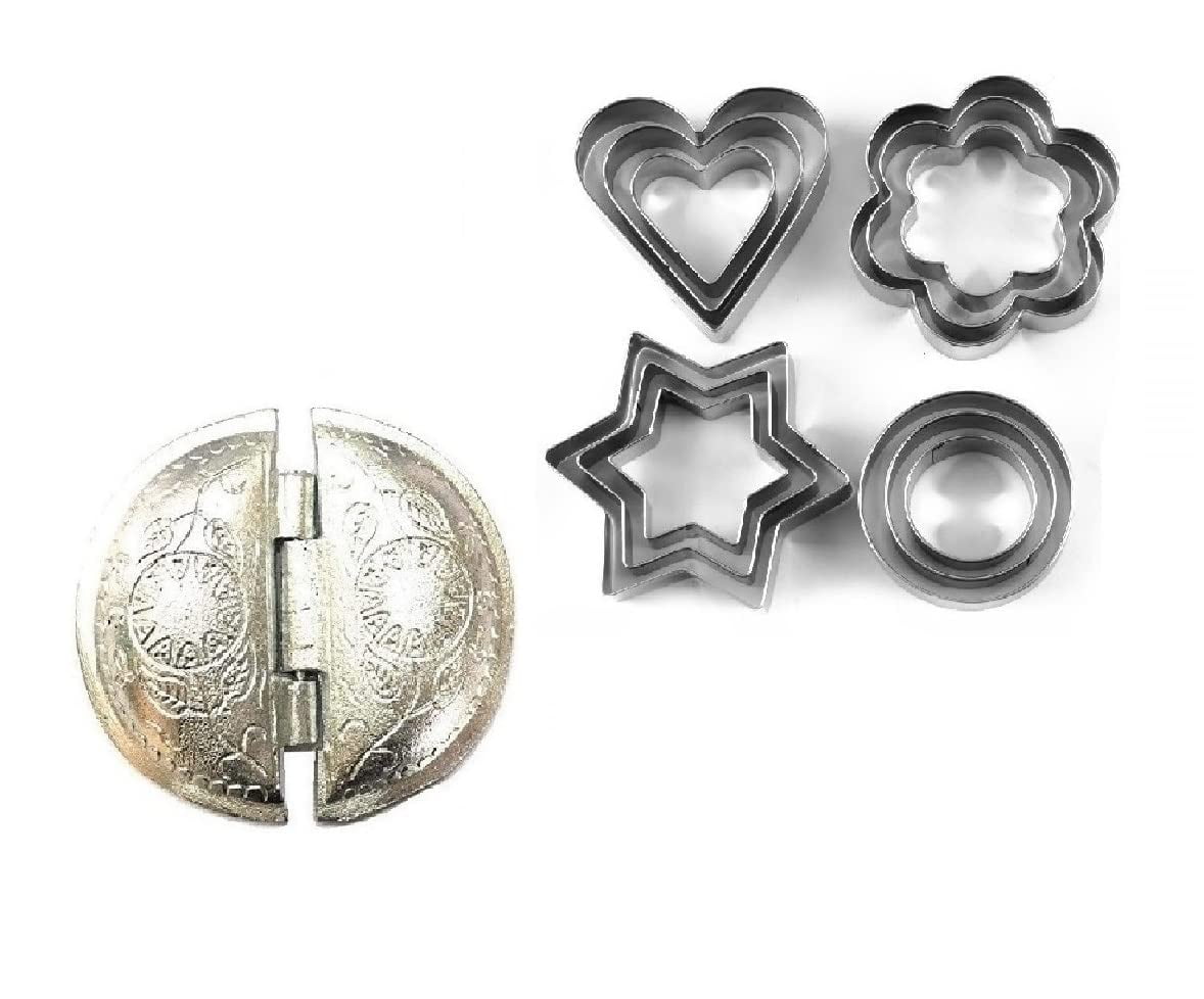 Blue Wonder Aluminum Gujiya Maker Mould Cutter Sacha Machine Kitchen ...