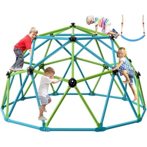 TOBBI Outdoor Kids Large Backyard Climbing Structure, Metal Dome ...