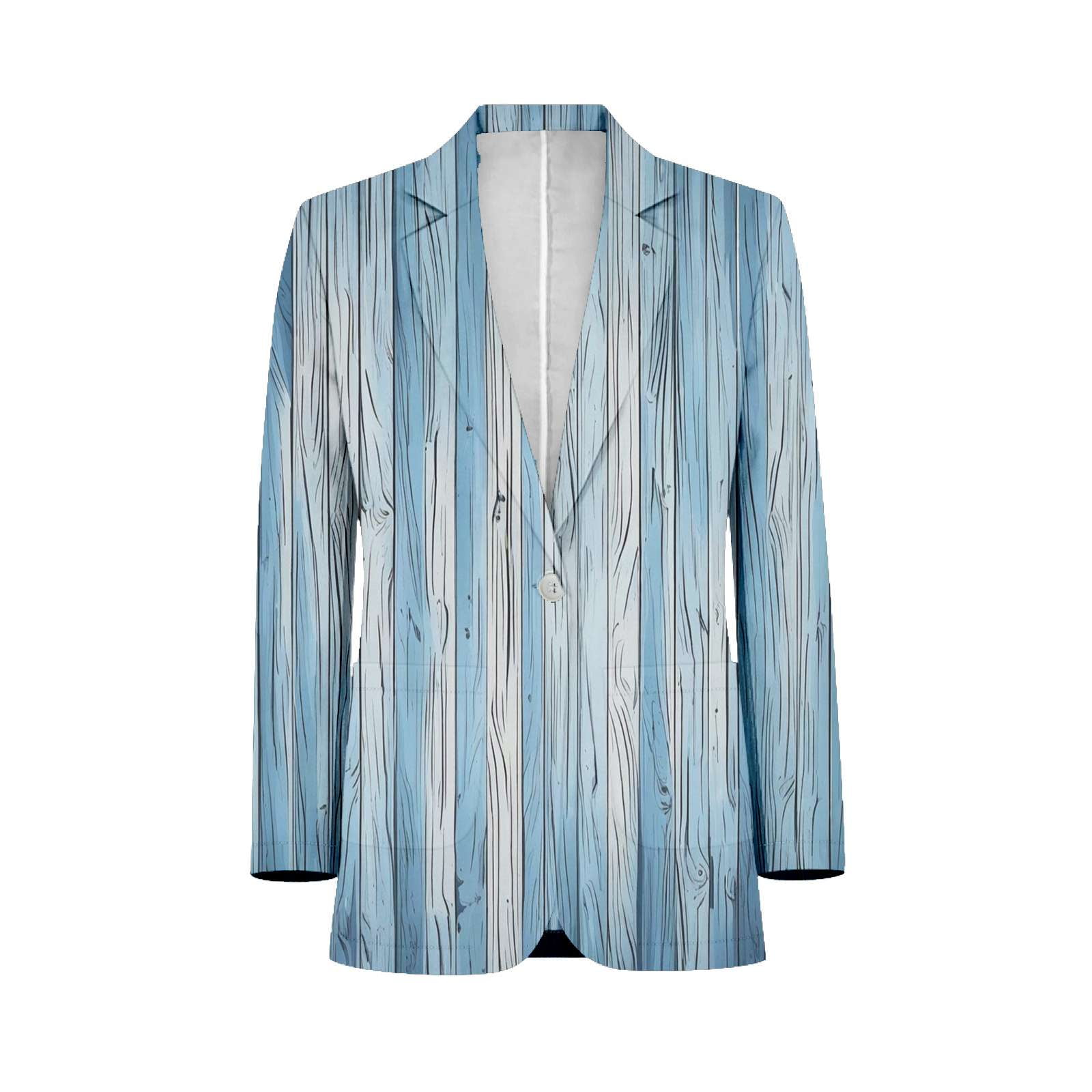 Blue Wood Grain Pattern Customized Men's Suits full man Shawl Collar ...