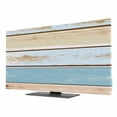 Blue Wood Grain TV Dust Cover 85 Inch, Rustic Farmhouse Retro ...