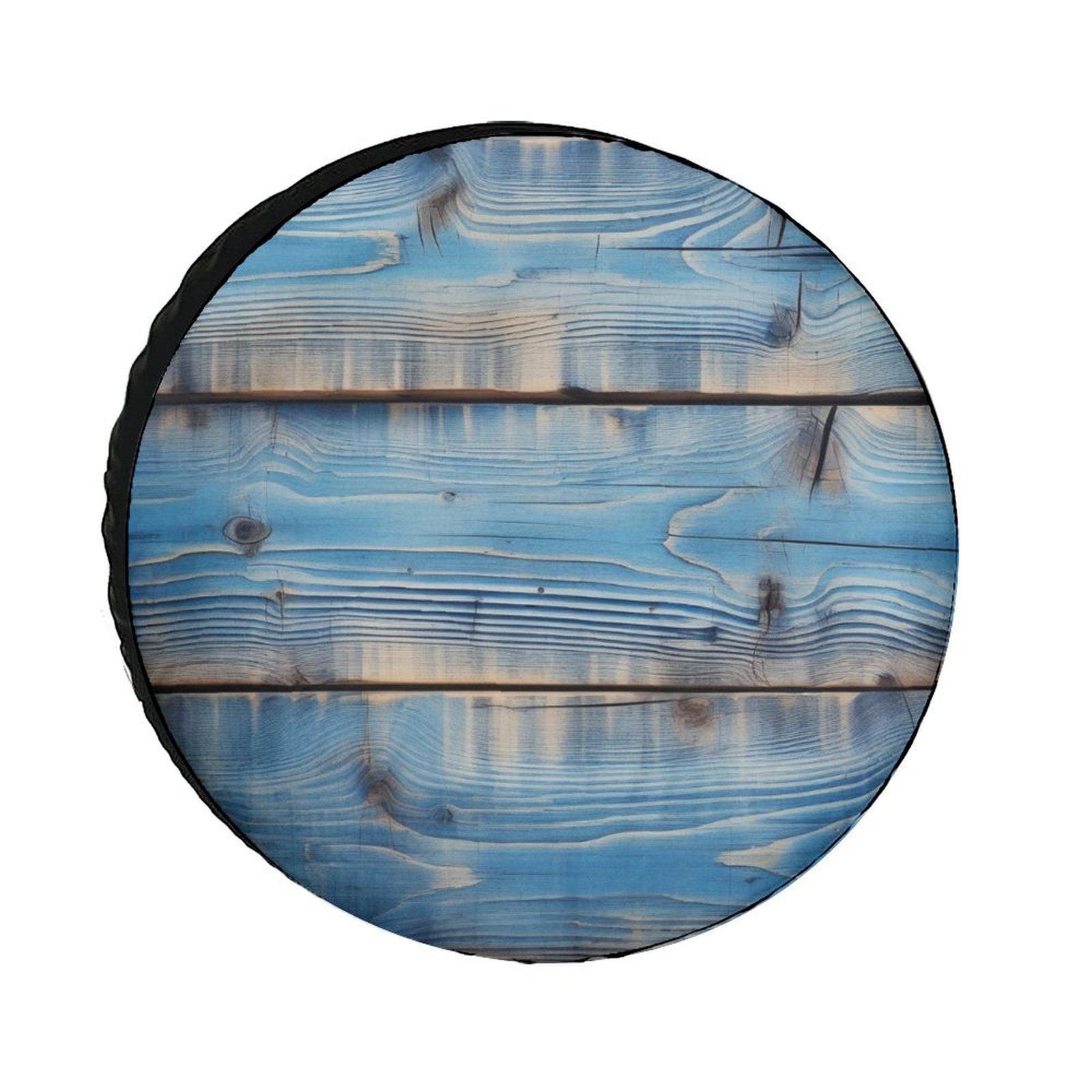 Blue Wood Grain Texture Spare Tire Cover 14-16inch Universal Wheel Tire ...