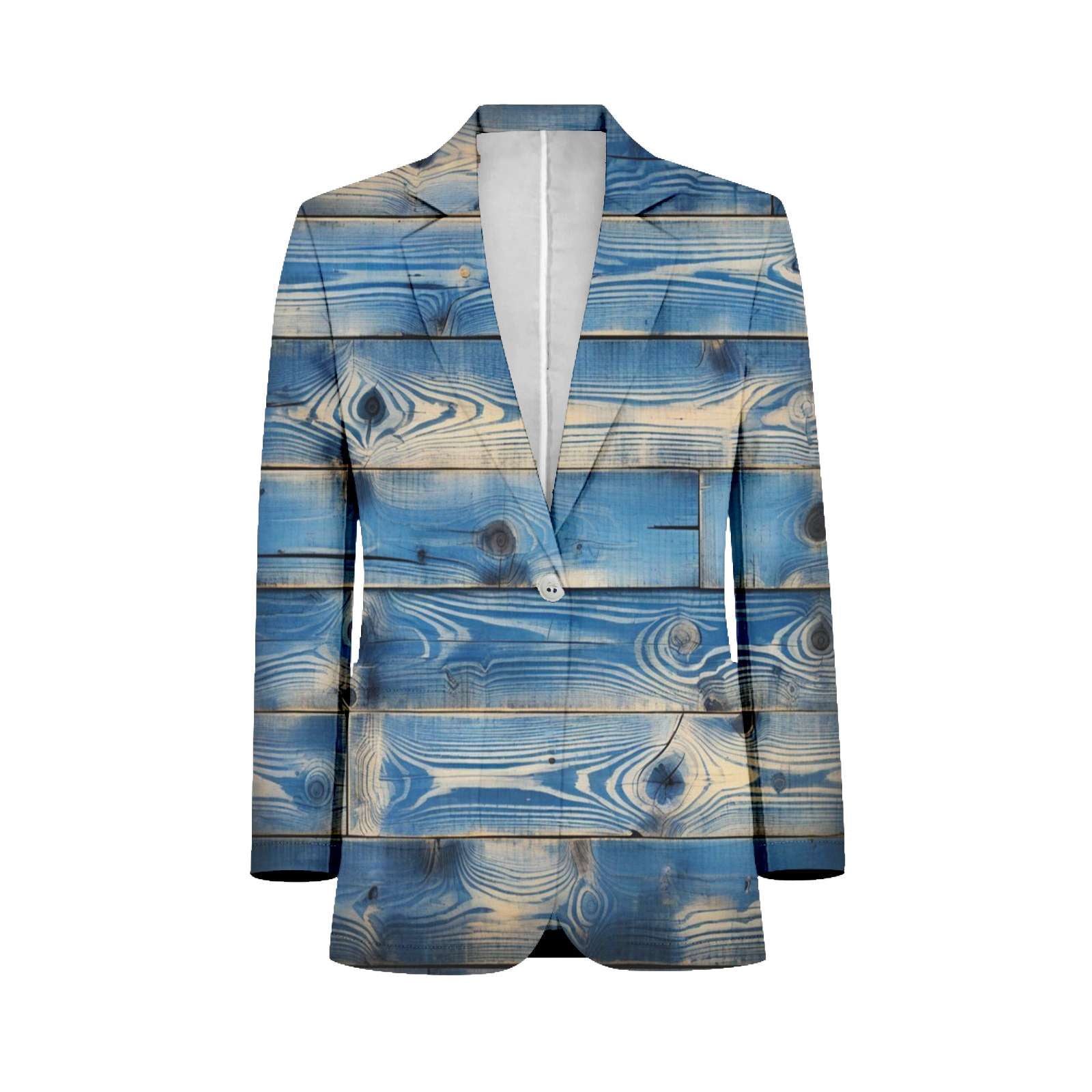 Blue Wood Plank Texture Customized Men's Suits full man Shawl Collar ...