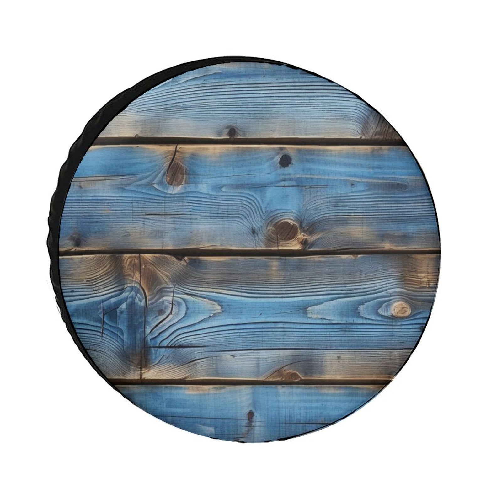 Blue Wood Planks Texture Spare Tire Cover 14-16inch Universal Wheel ...