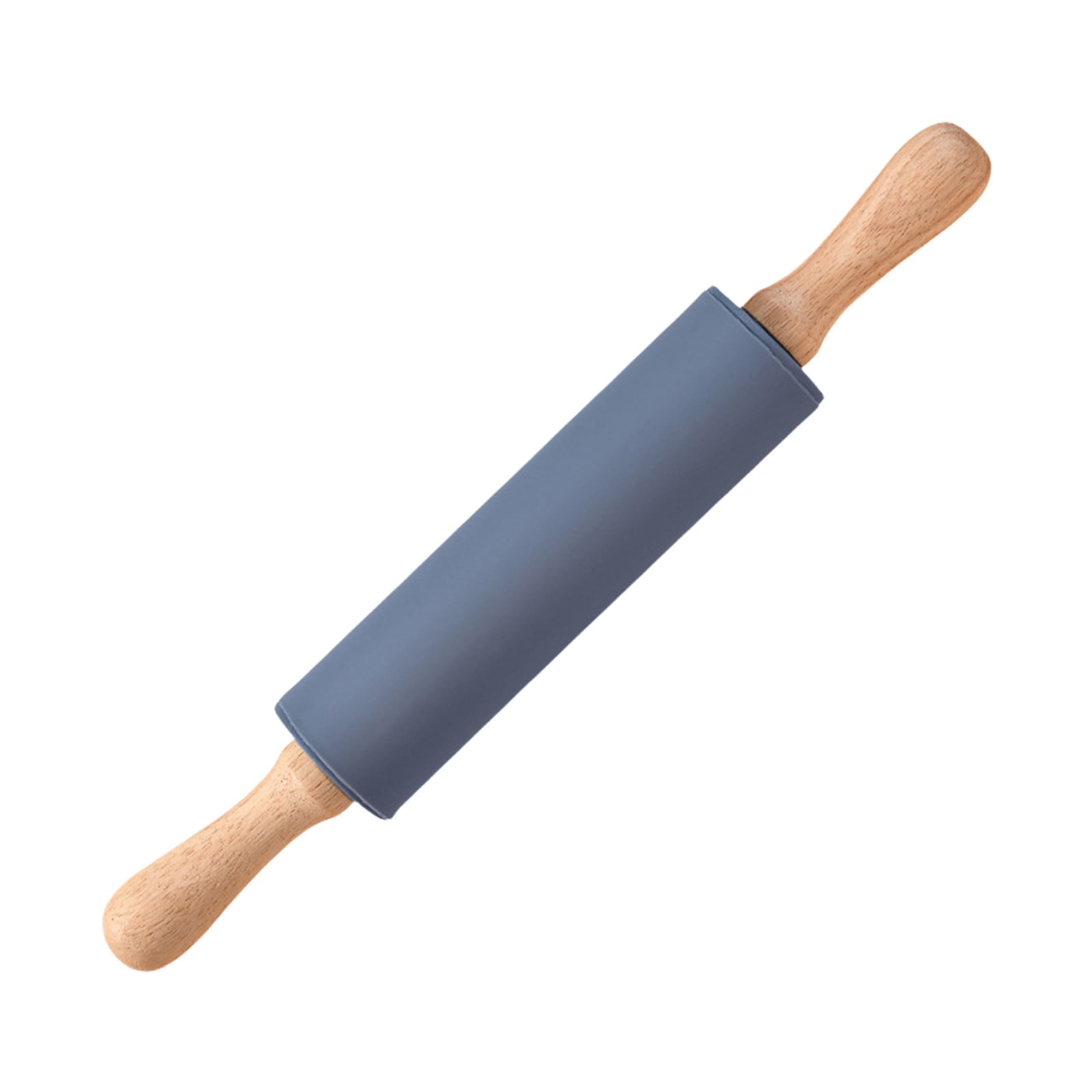 Blue Wooden Rolling Pin For Baking Dough Pastry Pizza With Measurement ...