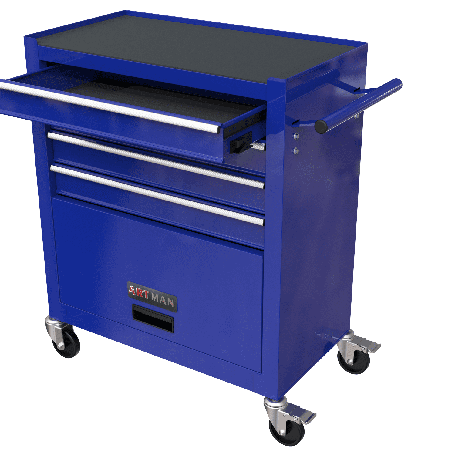 BLUE 4 Drawers Large Tool Cabinet Set with Multiple Tools for Home ...