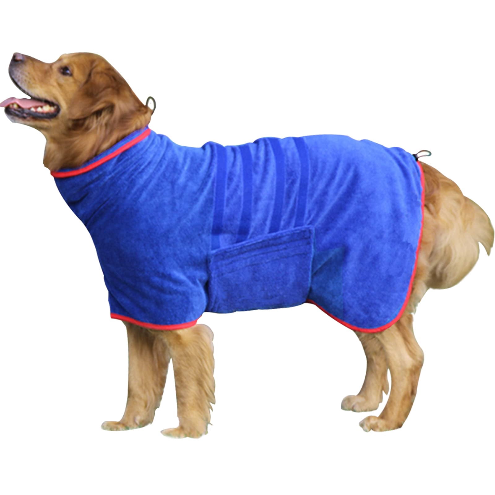 Blue XXX-Large Dog Drying Coat Super Absorbent Pet Bathrobe for post ...
