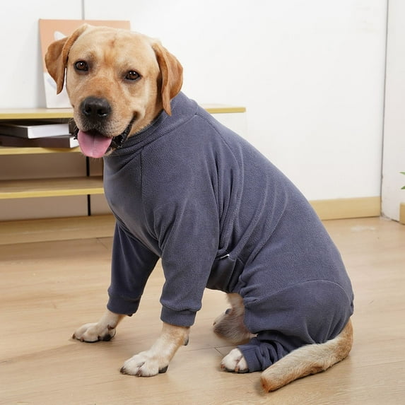 Blue XXXL Dog Winter Coat, Extra-Extra-Large Polar Fleece Full-Body ...