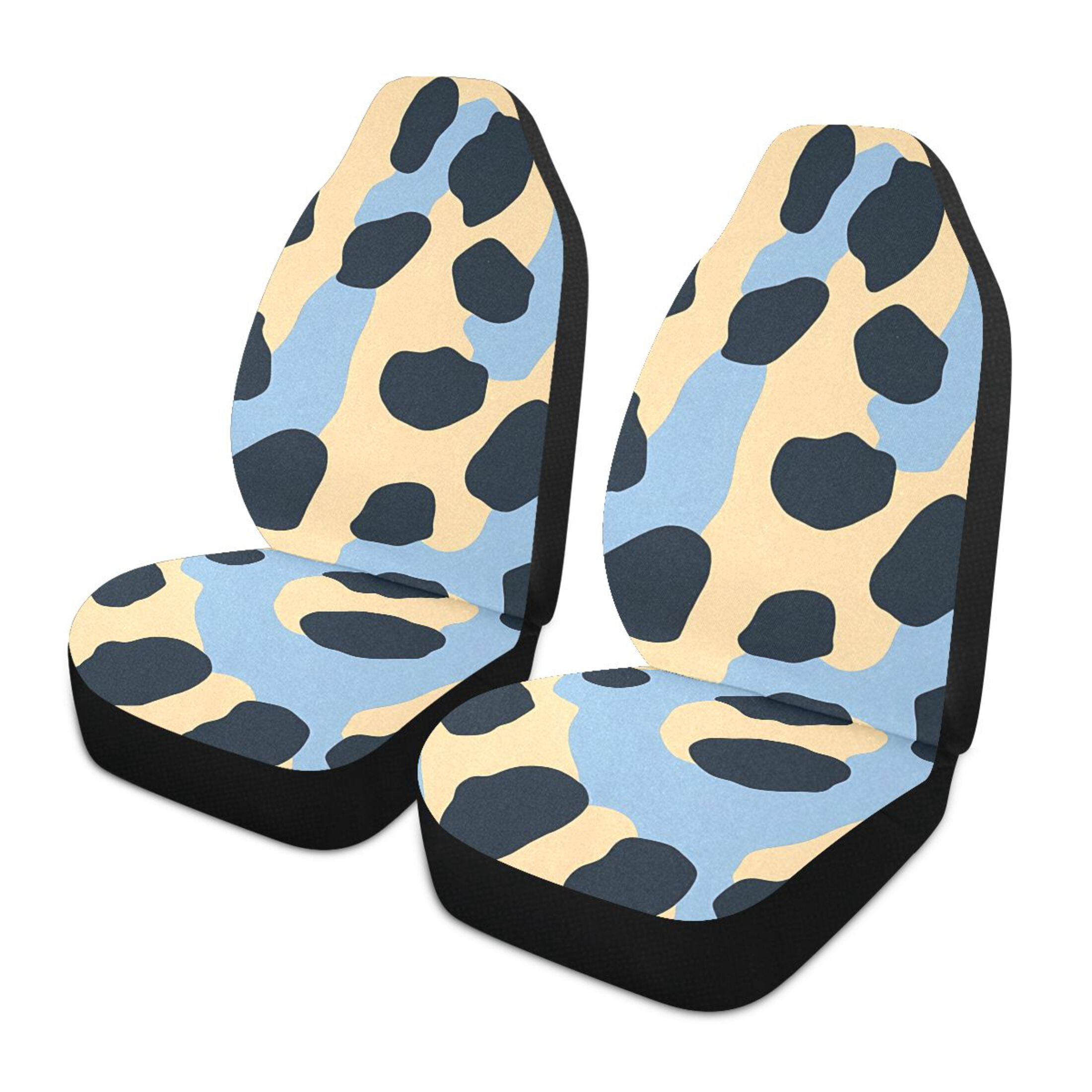 Blue Yellow Background Pattern Car Seat Covers Front Seats Universal ...