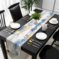 Blue Yellow Beige Table Runner 90 Inches Long - Retro Abstract Modern ...