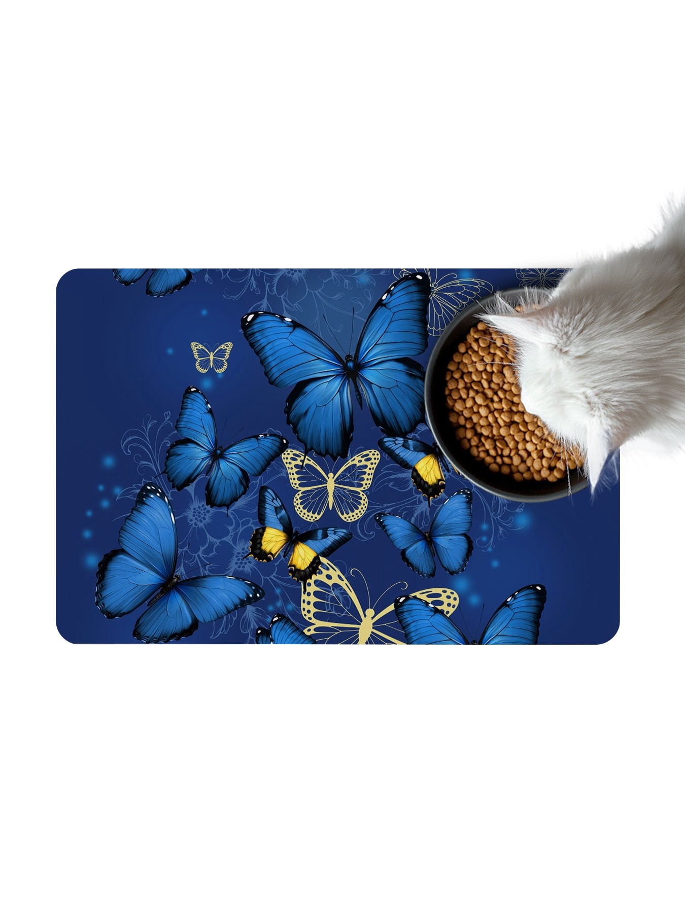 Blue and Yellow Butterfly Doormat Non Slip Diatomaceous Earth Door Mat ...