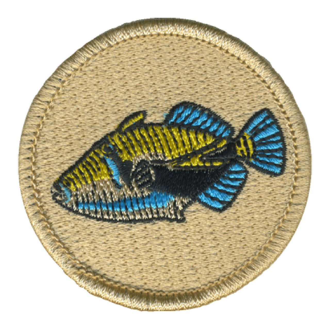 Blue Yellow Fish Patrol Patch (Sew-on) - ClassB - Walmart.com