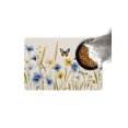 Blue Yellow Floral Doormat Non Slip Diatomaceous Earth Door Mat ...