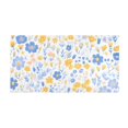 Blue Yellow Flower Pattern Bath Mat 39x20 Inch Soft Absorbent Non-Slip ...