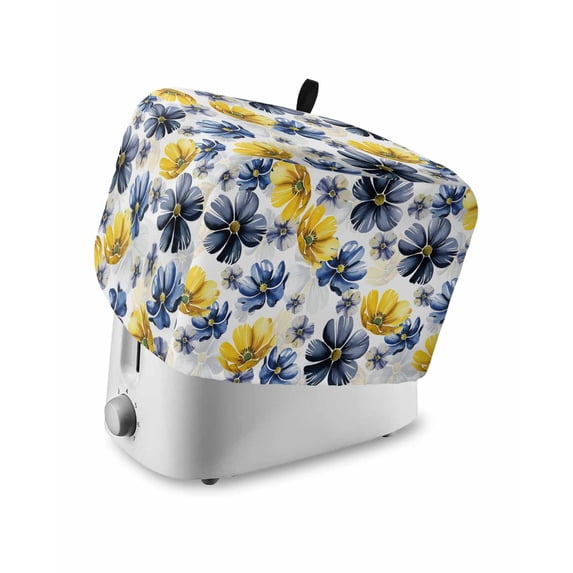 Blue Yellow Flower Toaster Cover 4 Slice, Large Kitchen Appliance ...