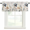 Blue Yellow Flower Valances for Windows Watercolor Spring Country ...