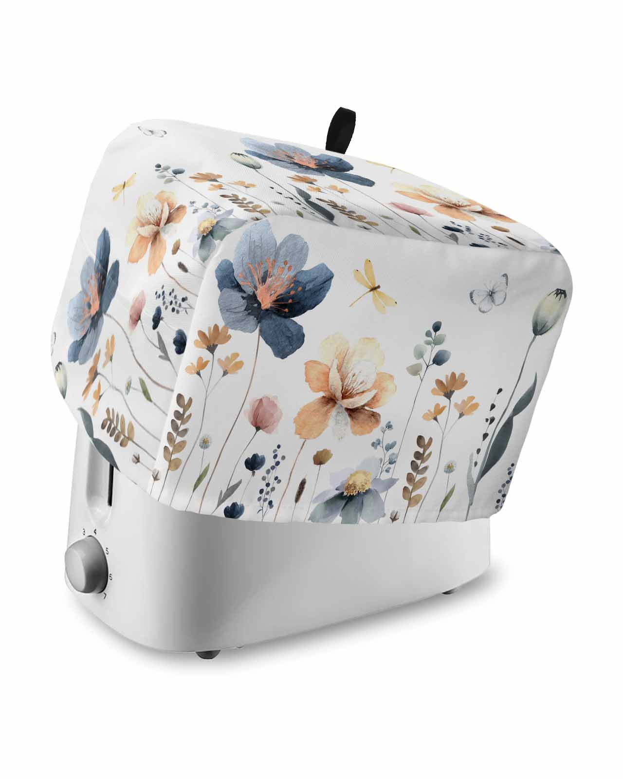 Blue Yellow Flowers Small Toaster Cover 2 Slice, Kitchen Appliance ...
