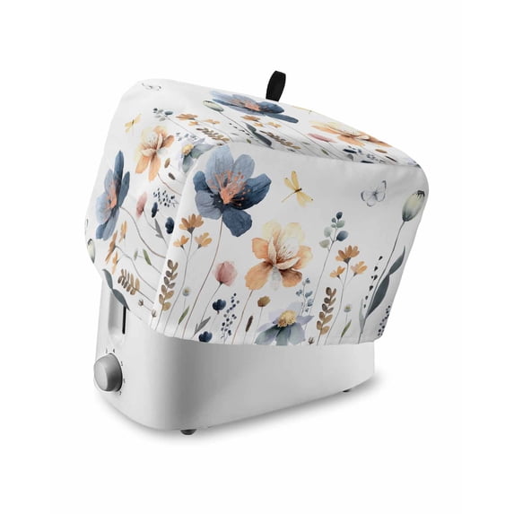 Blue Yellow Flowers Small Toaster Cover 2 Slice, Kitchen Appliance ...