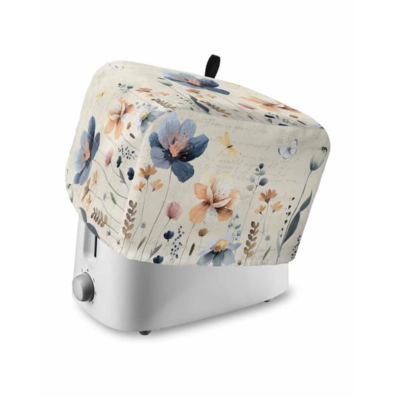 Blue Yellow Flowers Toaster Cover 4 Slice, Large Kitchen Appliance ...