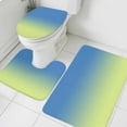 Blue and Yellow Gradient Bathroom Rugs Set Gradient Background Non Slip ...