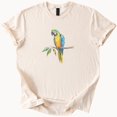 Blue Yellow Macaw Parrot Watercolor Art Tshirt Tropical Bird Design ...