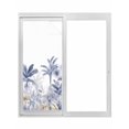 Blue Yellow Palm Tree Window Privacy Film, Summer Botanical Tropical ...