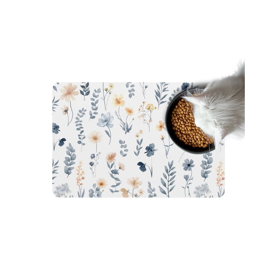 Blue Yellow Spring Floral Doormat Non Slip Diatomaceous Earth Door Mat ...