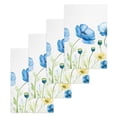 Blue Yellow Spring Floral Kitchen Dish Towels for Drying Dishes Set of ...