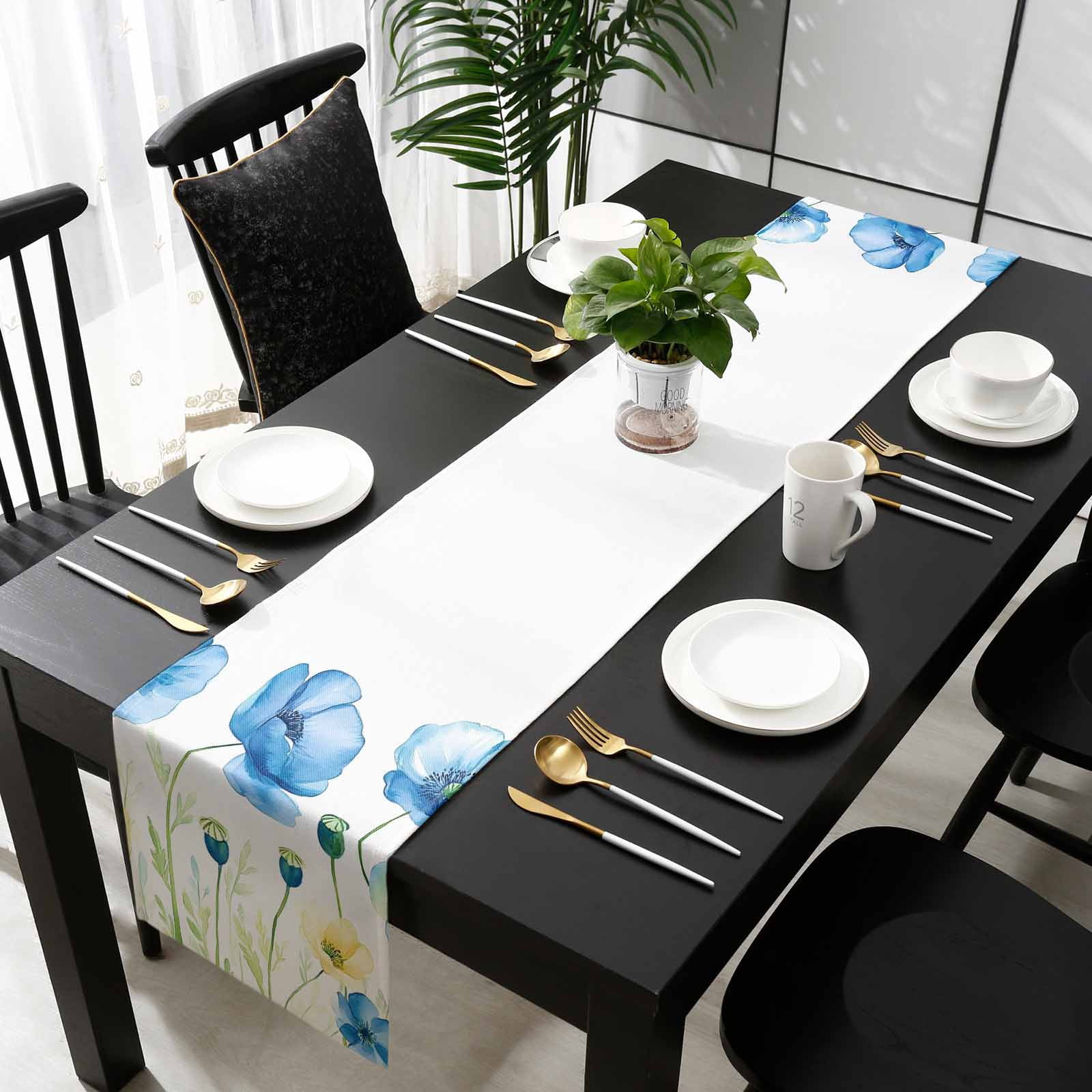 Blue Yellow Spring Floral Table Runner 48 Inches Long - Summer ...