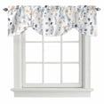 Blue Yellow Spring Floral Tie Up Valance Curtains Watercolor Botanical ...