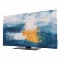 Blue Yellow TV Dust Cover 43 Inch, Abstract Oil Painting Computer ...