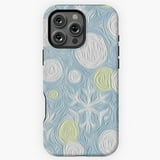 Blue Yellow White Snowflake Kids Pattern iPhone Case 17 to 11 Pro Max ...