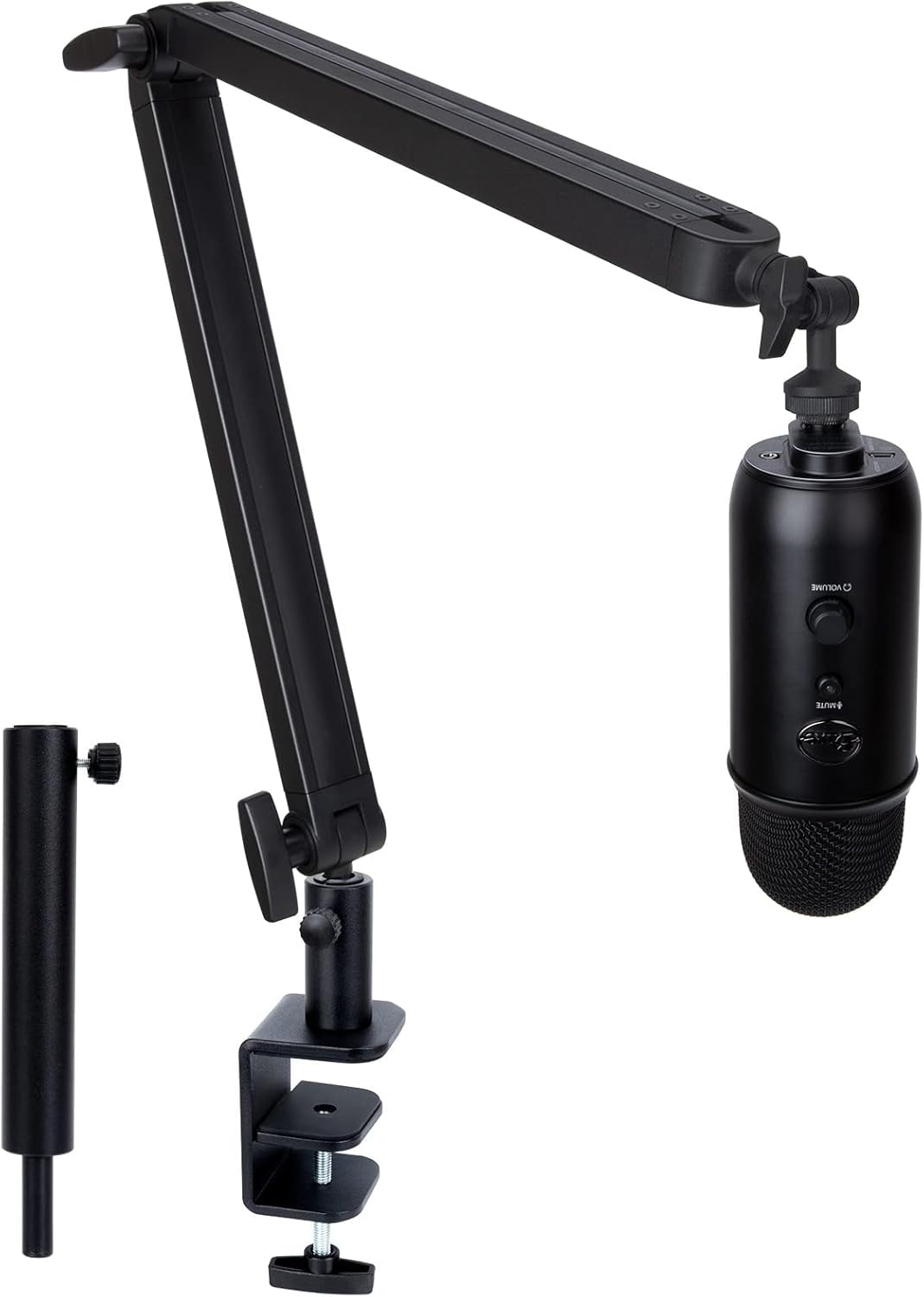 Blue Yeti Boom Arm with Extension Tube - Mic Boom Arm Compatible with ...