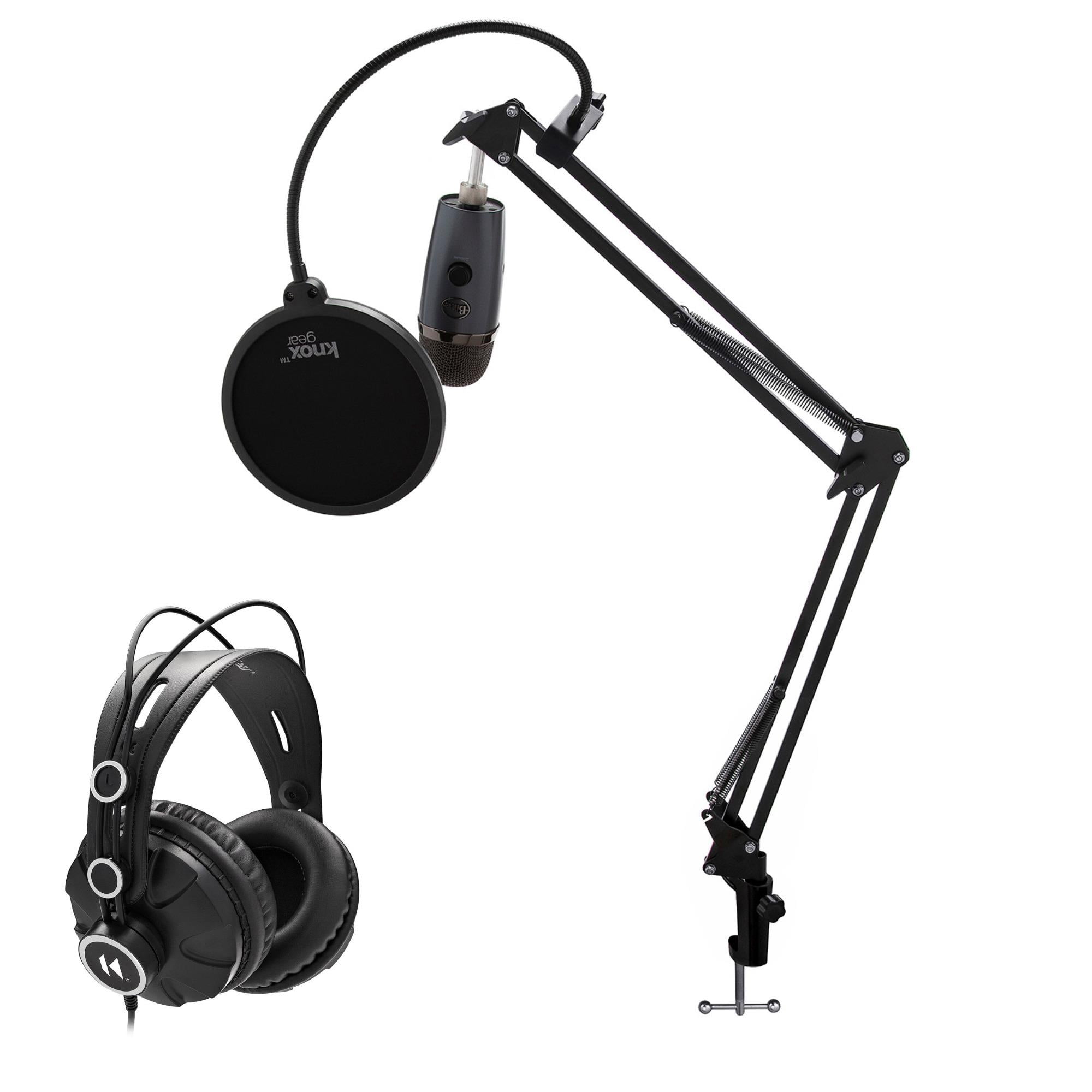 Blue Yeti Nano Microphone (Shadow Gray) with Headphones and Boom Arm ...