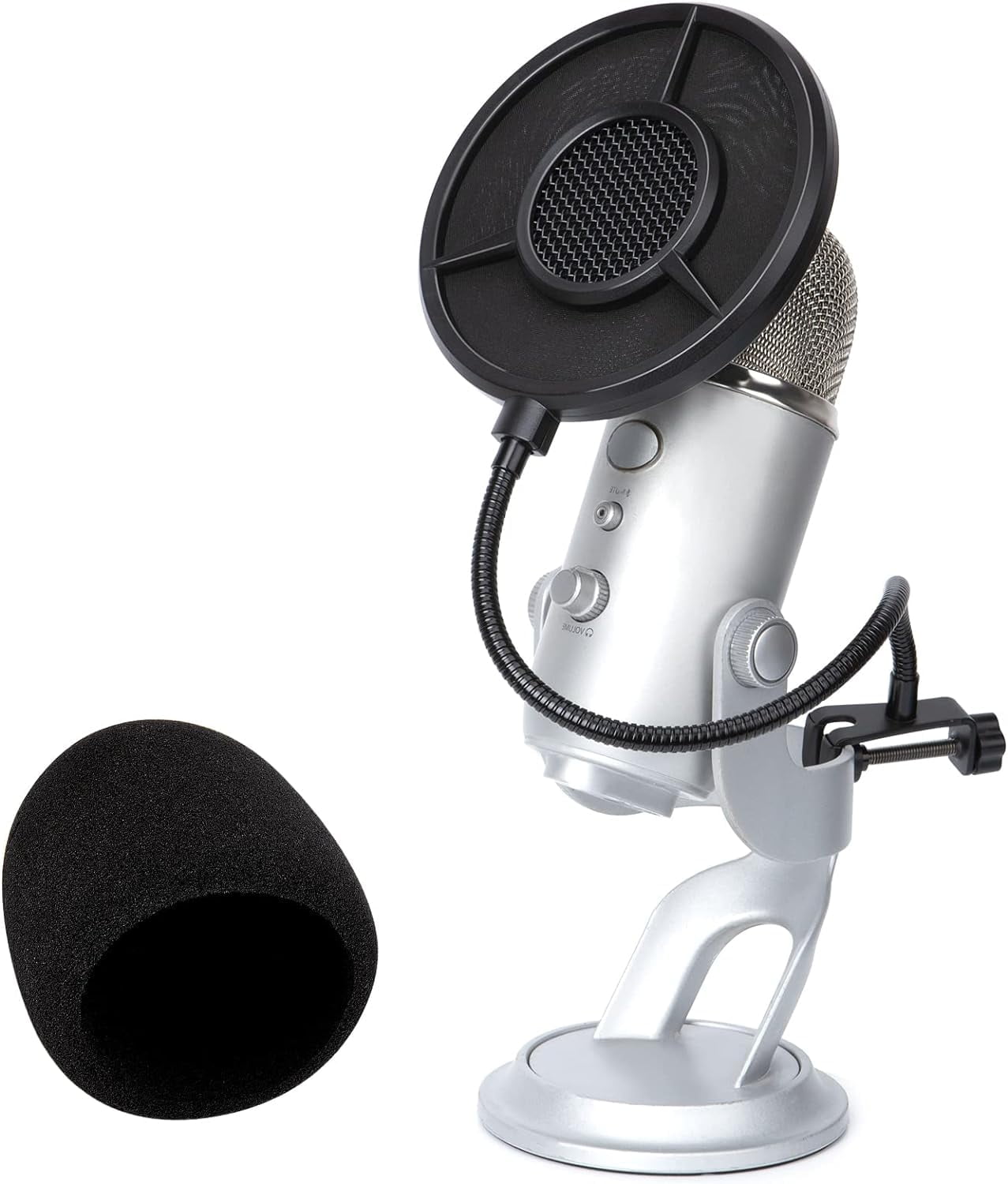 Blue Yeti Pop Filter Foam Windscreen - 5.5 Inch Diam 6 Layers Pop ...