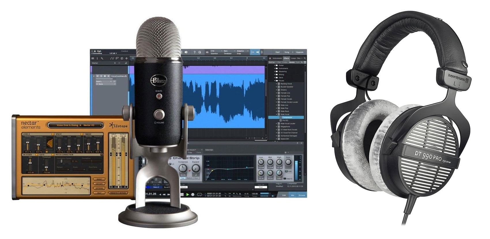 Blue Yeti Pro Studio Podcasting Microphone+Beyerdynamic DT-990 ...