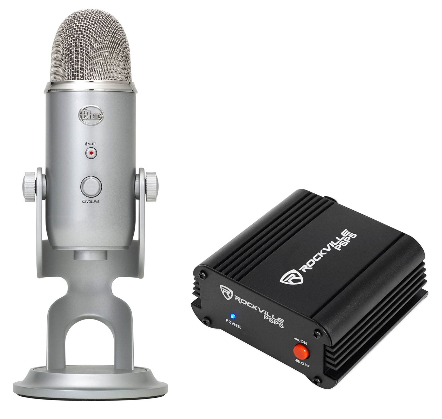 Blue Yeti Studio USB Recording Microphone Podcast Mic+Phantom Power ...