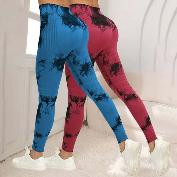 Blue Yoga Pants Women'S Texture Hip Lifting Fitness Pants with Tight ...