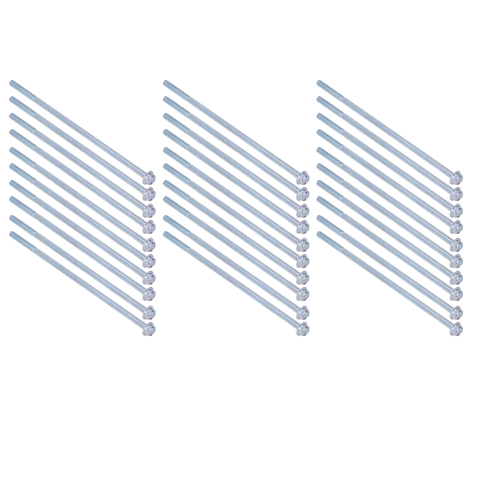 Blue Zinc Coated M8 Carbon Steel Flange Bolts, Extended Hex Head Screw ...