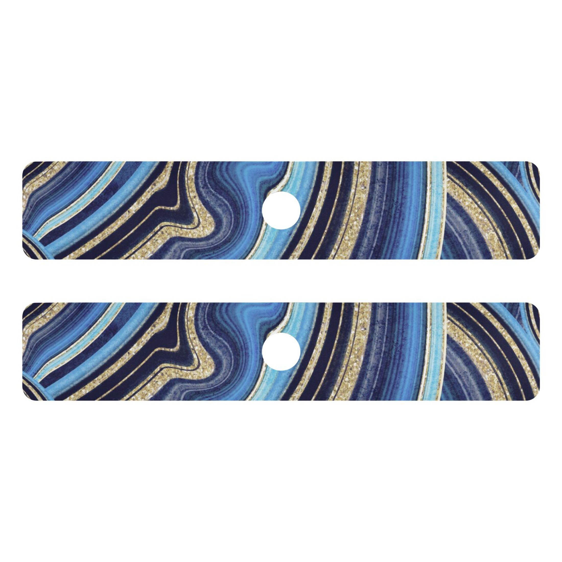 Blue and Gold Marble Pattern 2 PCs Sink Splash Guard Set Kitchen Faucet ...