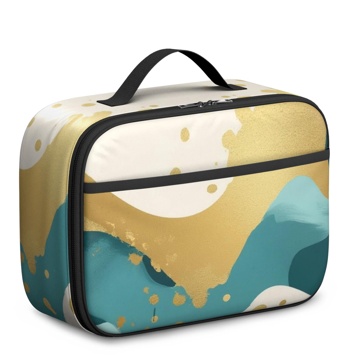 Blue and Gold Marble Pattern Insulated Lunch Bag Teens,Bento School ...