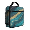 Blue and Gold Marble Pattern Insulated Lunch Bag Teens,Lunch Box for ...