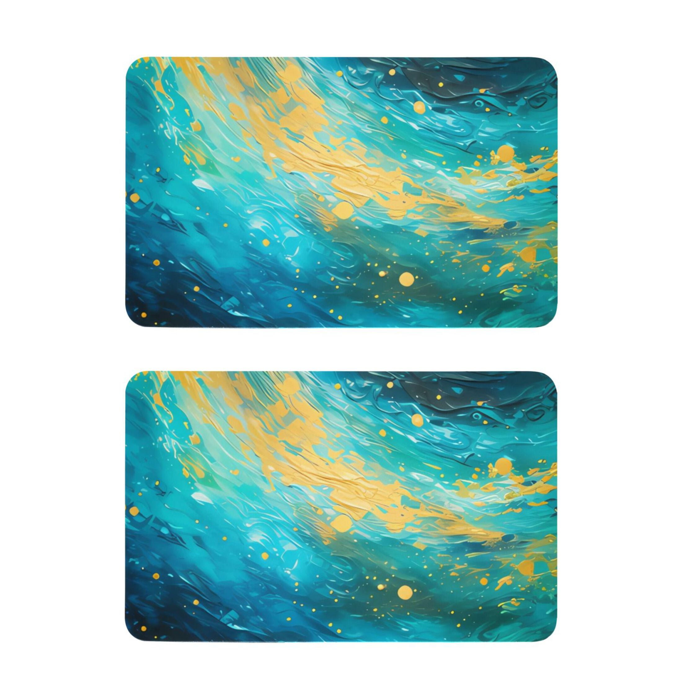 Blue and Golden Fridge Magnetic Sticker Refrigerator Magnets Kitchen ...