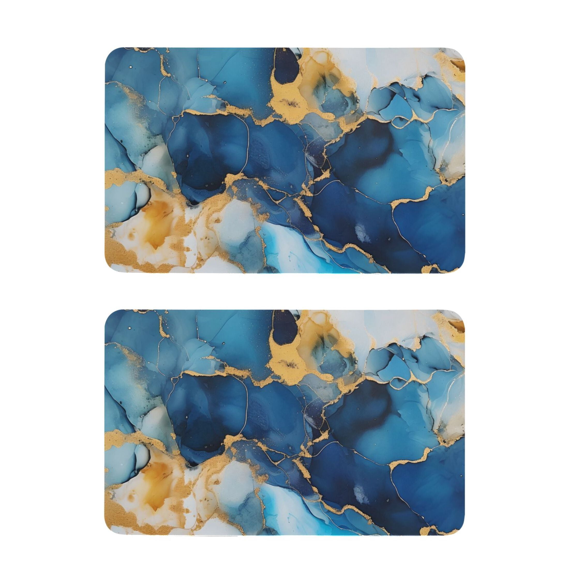 Blue and Golden Marble Fridge Magnetic Sticker Refrigerator Magnets ...