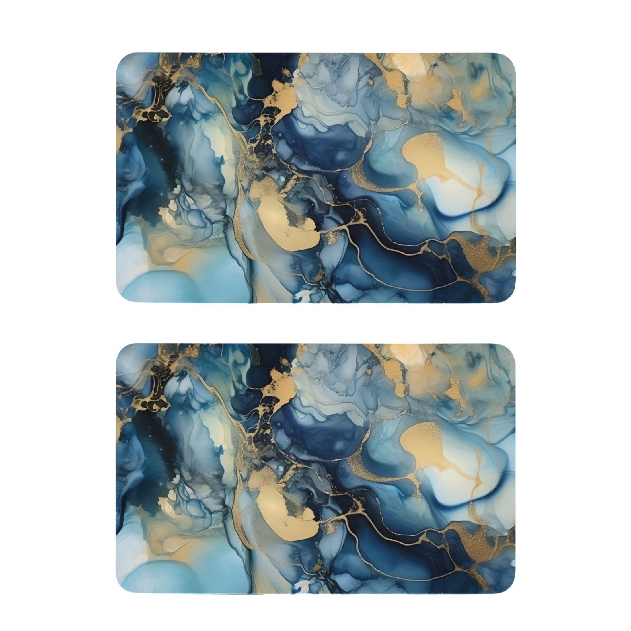 Blue and Golden Marble Fridge Magnetic Sticker Refrigerator Magnets ...